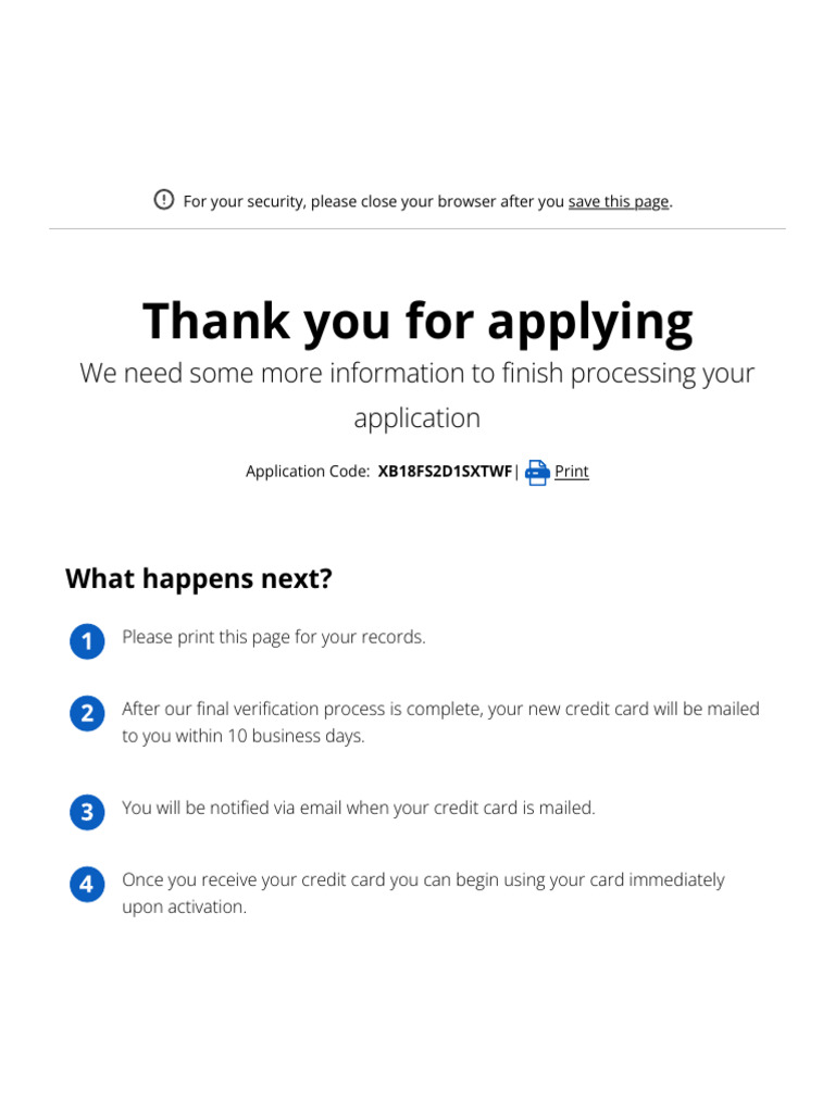 Application Pending - Credit One Bank | PDF