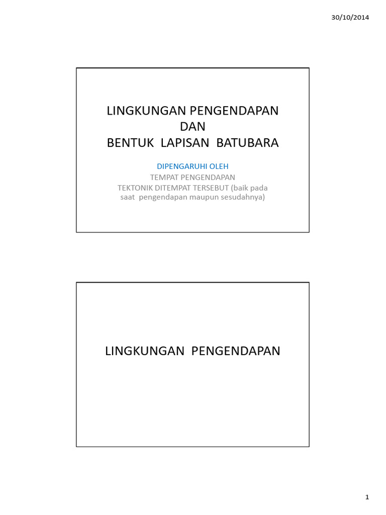 Ling Peng Dan Bentuk Lapisan Batubara | PDF
