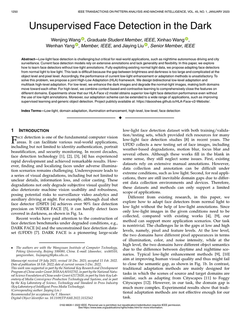 Unsupervised_Face_Detection_in_the_Dark | PDF | Computer Vision ... Unsupervised_Face_Detection_in_the_Dark | PDF | Computer Vision ...