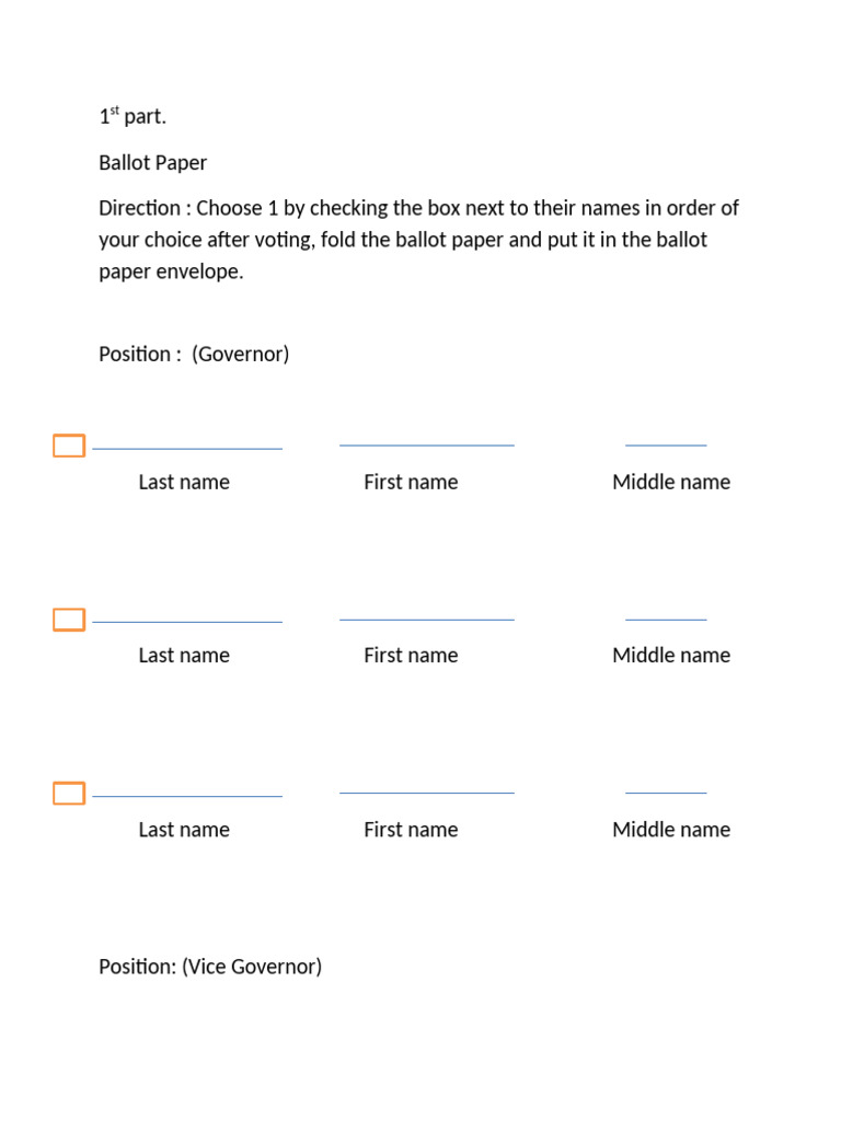 Voting Instructions and Ballot Format | PDF