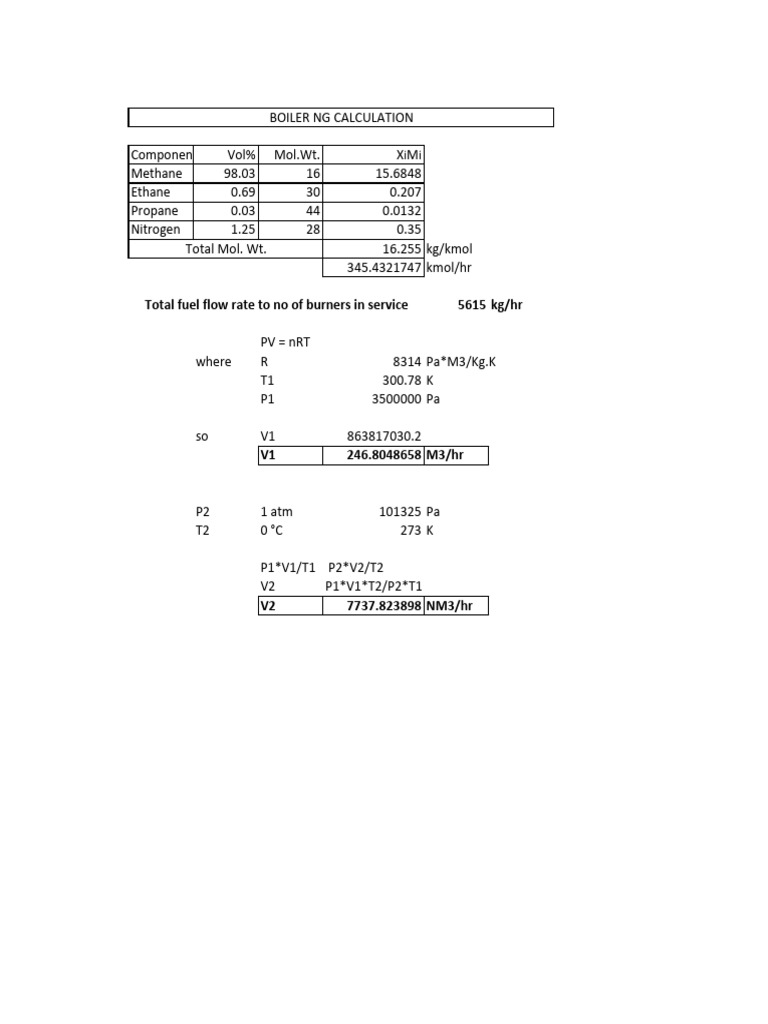 Boiler NG Calculation PDF Free | PDF | Steam | Boiler