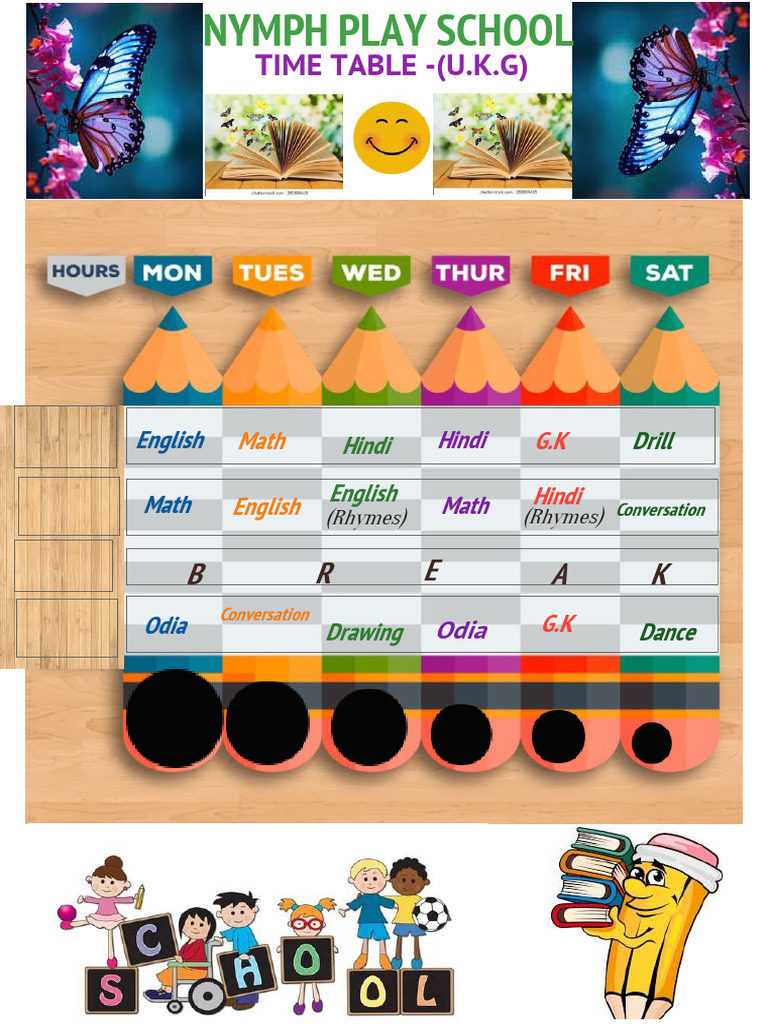 U.K.G. Time Table Overview | PDF