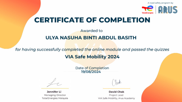 Via Module Completion Ulya Nasuha Binti Abdul Basith | PDF