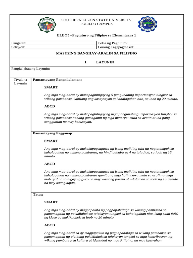 Masusing Banghay Aralin Sa Filipino | PDF