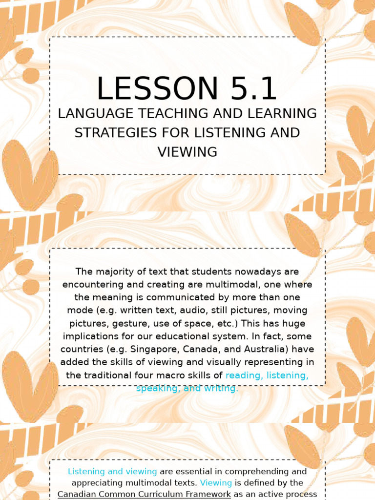 Lesson-5.1 | PDF | Word | Learning