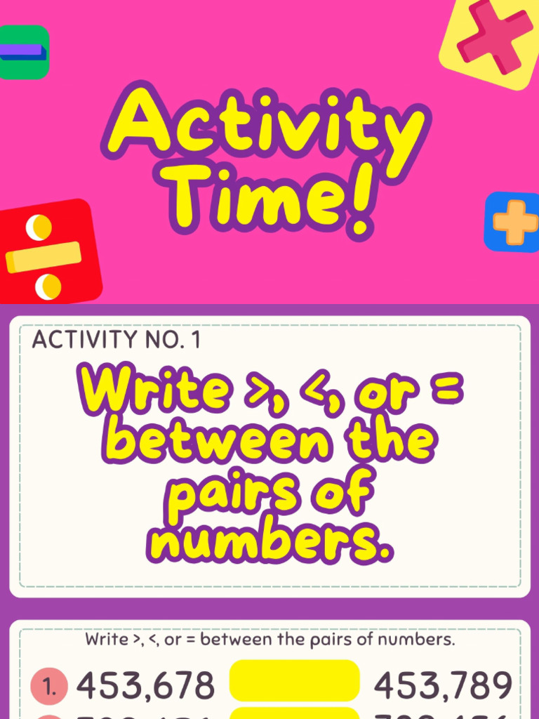 COMPARING_AND_ARRANGING_NUMBERS_-_ACTIVITY (2) | PDF