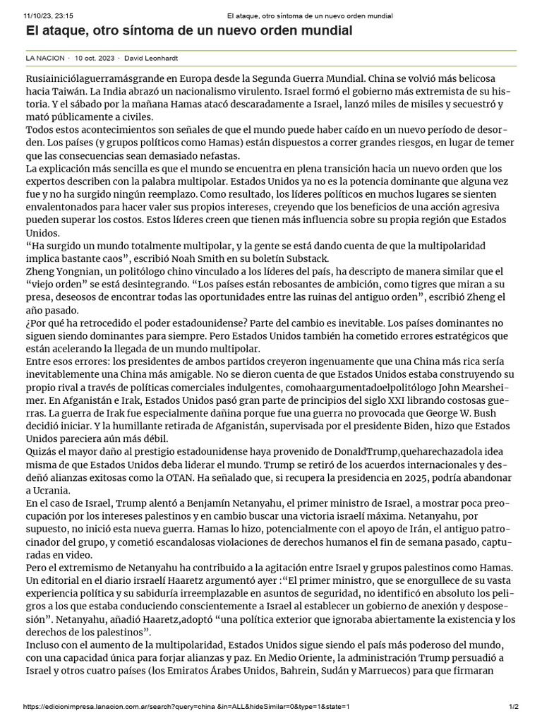 El Ata - Que, Otro Sín - Toma de Un Nuevo Orden Mun - Dial | PDF ...