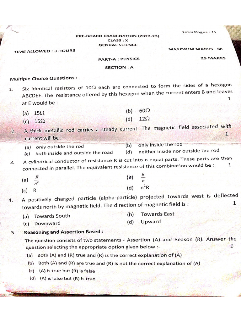 Science Question Paper | PDF