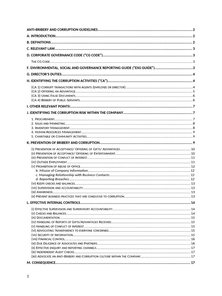 Anti-Bribery and Corruption Guidelines | PDF | Bribery | Corruption