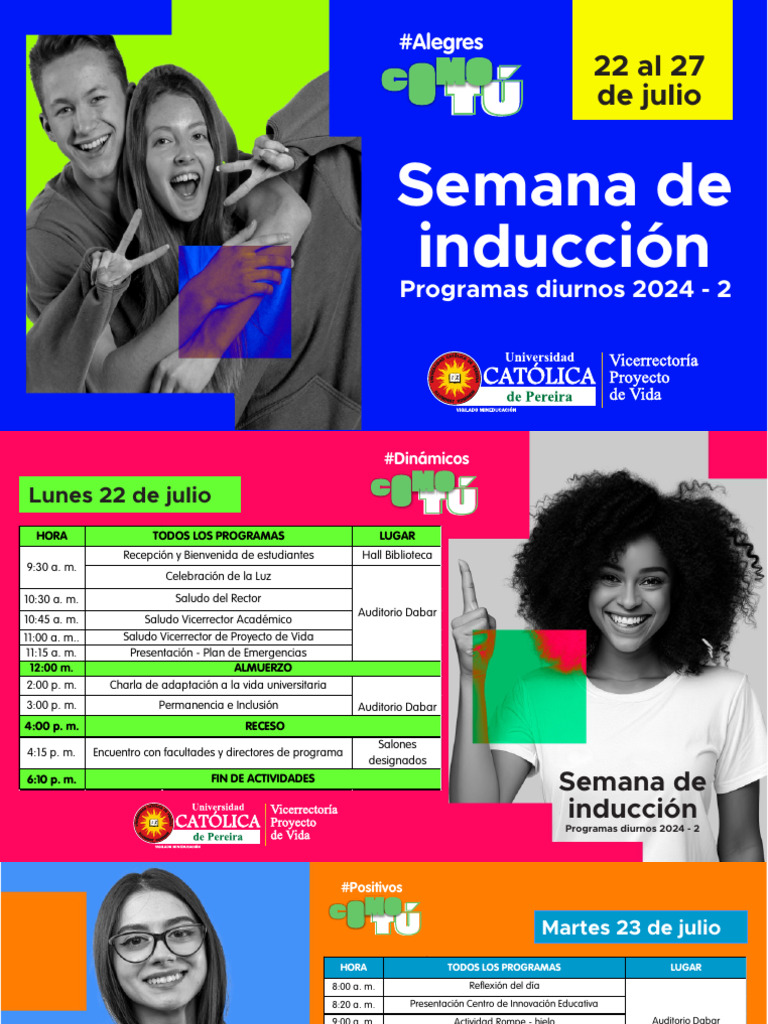 Semana de Induccion 2024 - 2 Programas Diurnos | PDF | Ingeniería