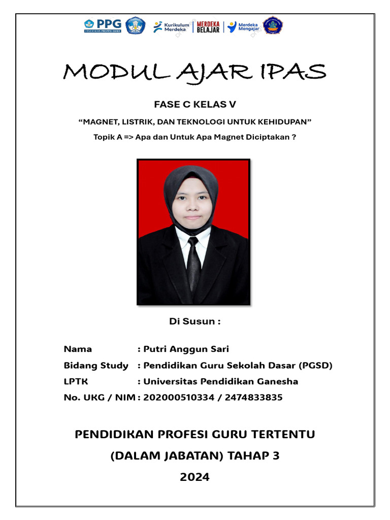 Modul Ajar Ukin - Putri Anggun Sari - 2474833835 | PDF