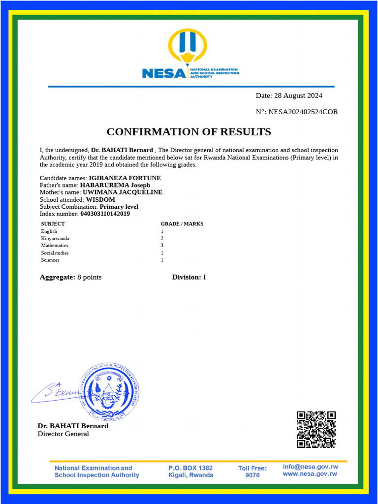 Confirmation of Results | PDF