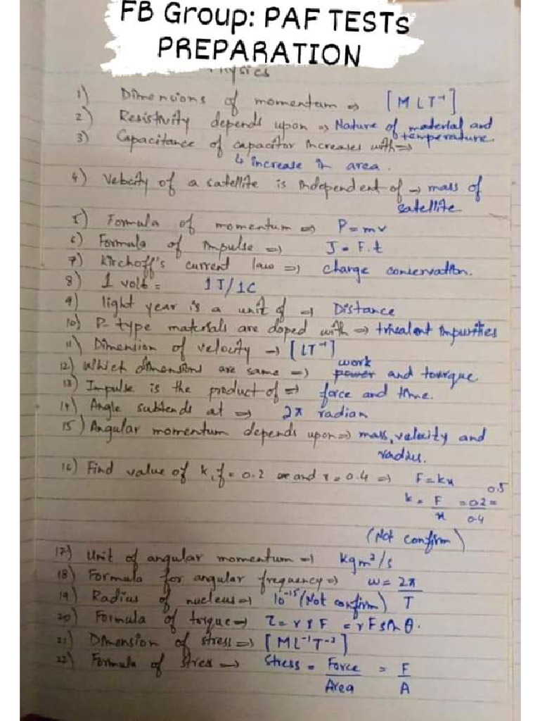 Paf Physics Solved Exp by Asif Ali | PDF