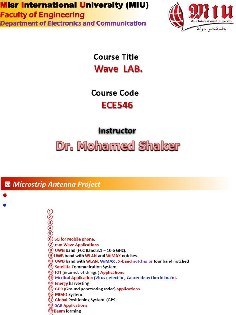 CST - Project - Patch Antenna | PDF | Antenna (Radio) | 4 G