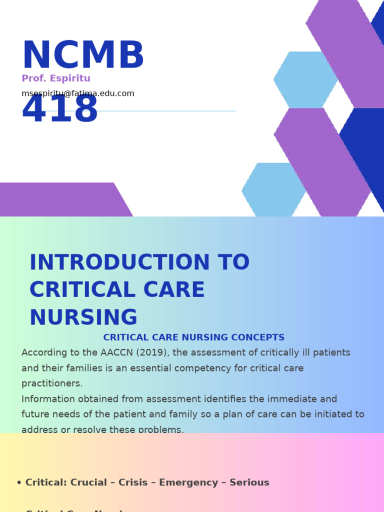 Intro to Ccn by Prof.mcse (1) | PDF | Intensive Care Medicine | Neonatal Intensive Care Unit