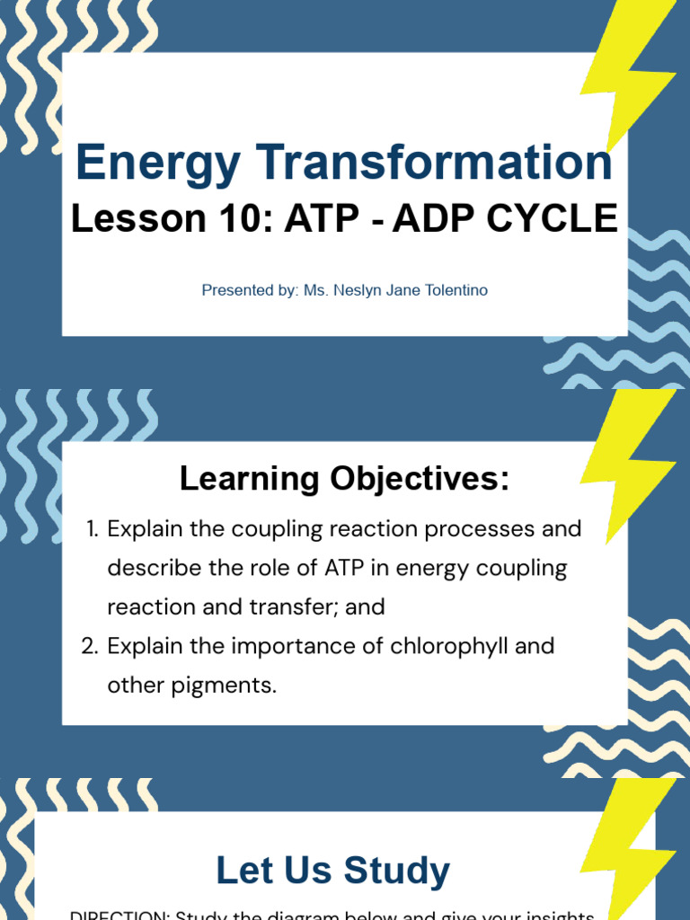Lesson 10 - ATP ADP Cycle | PDF | Cellular Respiration | Adenosine ...