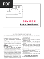 Singer M3220 Sewing Machine Instruction Manual | PDF | Sewing Machine ...