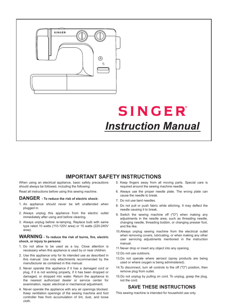 SINGER 1120 Sewing Machine | PDF | Sewing Machine | Knitting