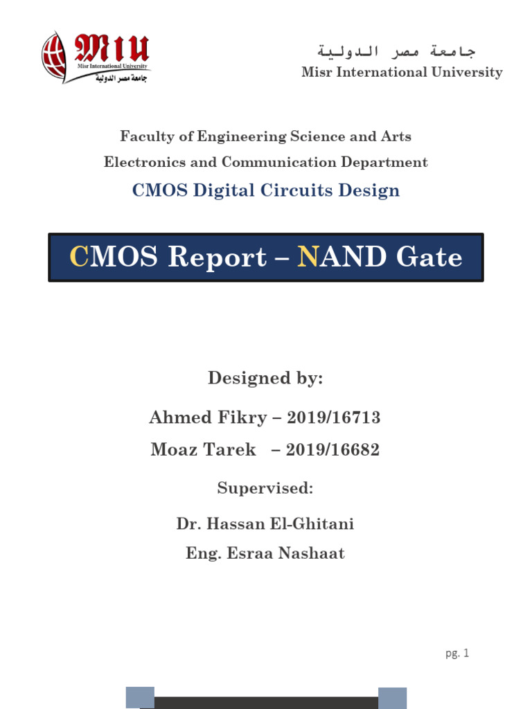 Report_CMOS | PDF | Logic Gate | Field Effect Transistor