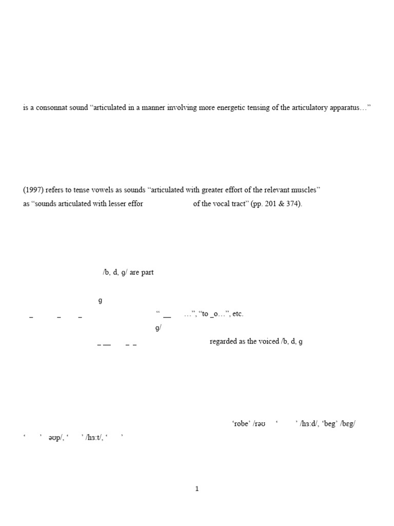 Linguistic Analysis of Fortis and Lenis | PDF | Consonant | Linguistics