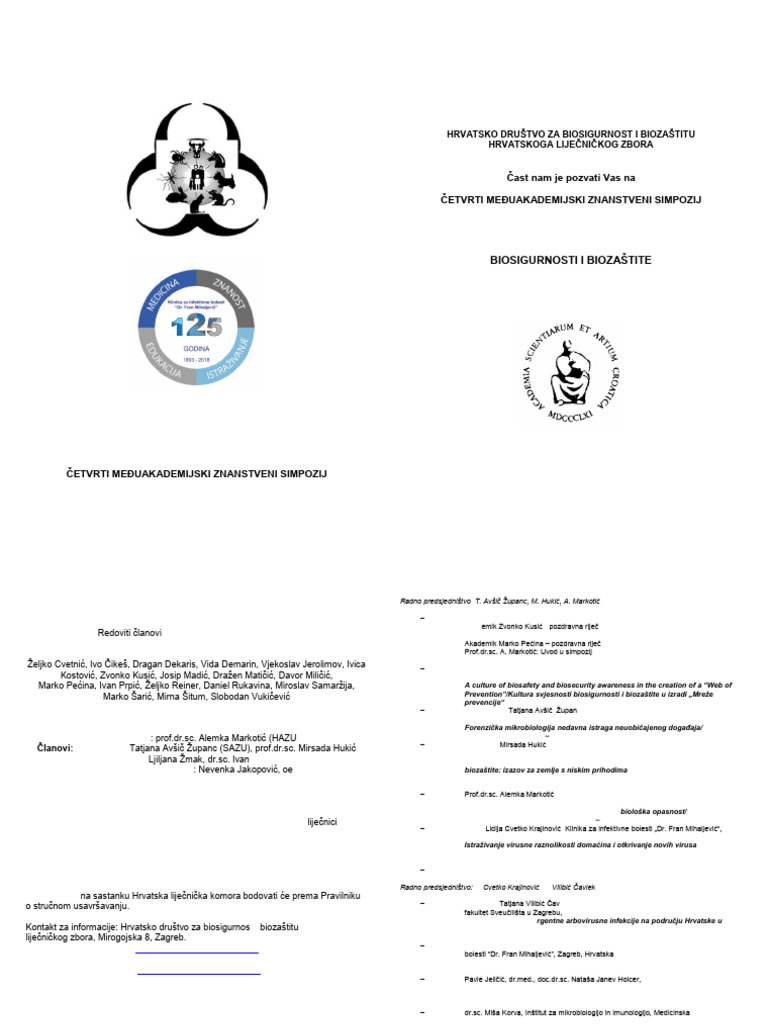 U HAZU - Zoonoze I Bolesti Koje Se Prenose Vektorima - 06.12 - Poziv | PDF