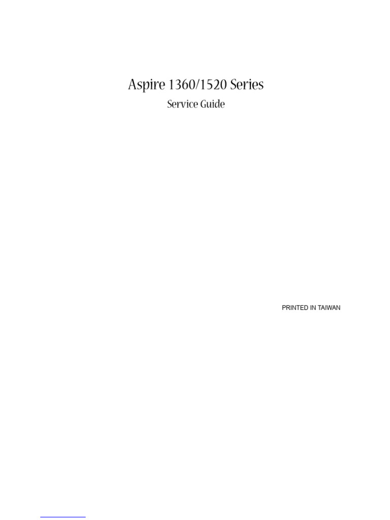 Aspire 1360 Series | PDF | Electronics | Office Equipment