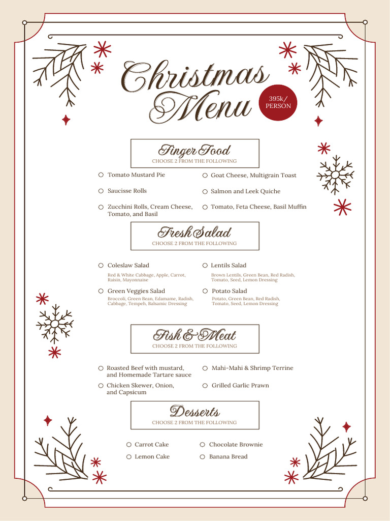 Christmas Menu | PDF