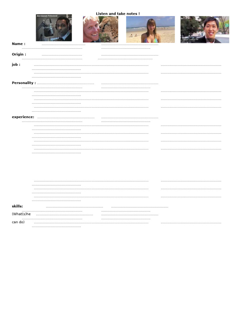 Listen and Take Notes | PDF