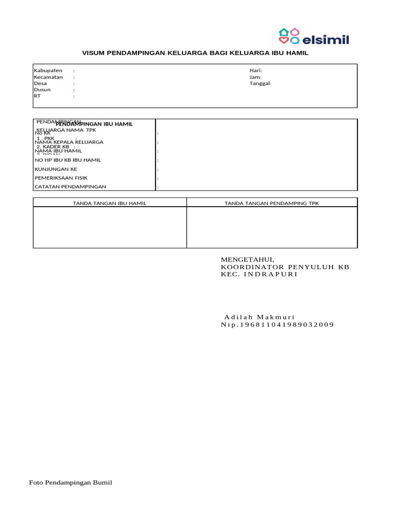 FORM Ibu Hamil | PDF