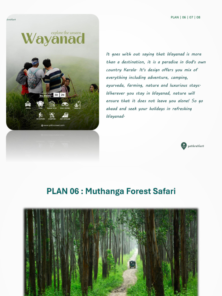 3D2N Wayanad DELUXE Plan 6,7,8 | PDF | Resort | Hotel