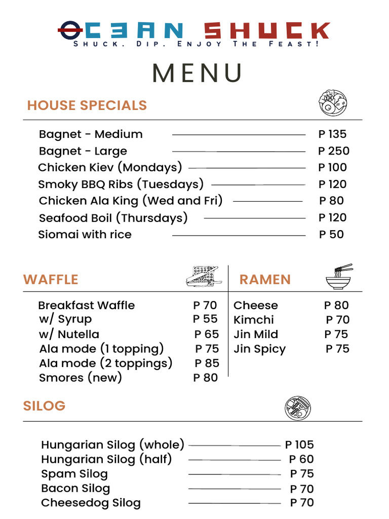 Ocean Shuck Menu (1) | PDF