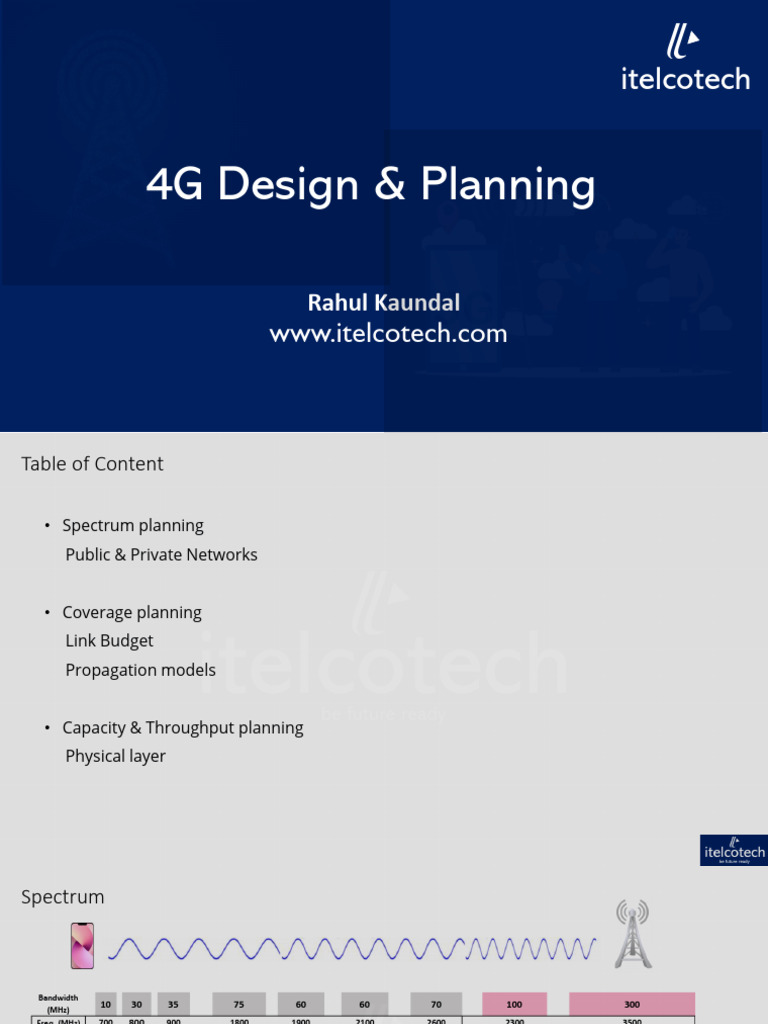 4G Design and Planning | PDF | Duplex (Telecommunications) | Radio ...