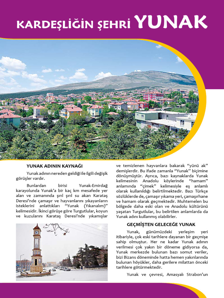 Kardesligin Sehri Yunak (1) (1) - 637936670180028738 | PDF