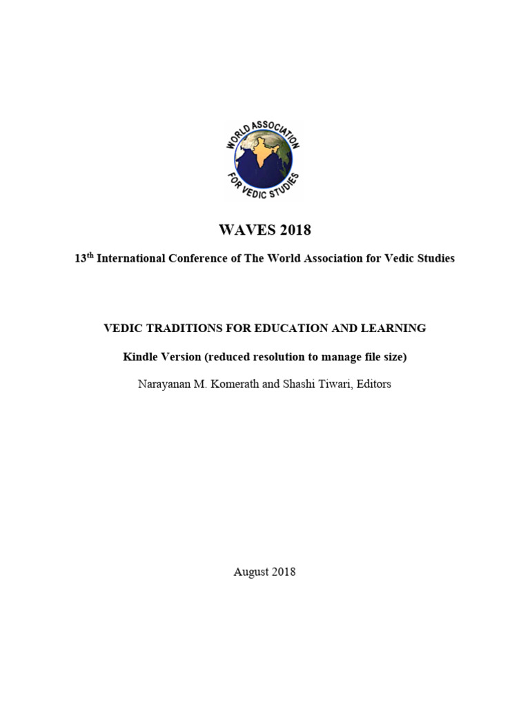 Vedic Traditions For Education and Learning (WAVES | PDF | Vedas ...