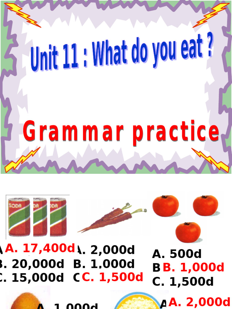 Unit 11 Lesson 6 Grammar Practicep 122123 Pdf Soft Drink Foods