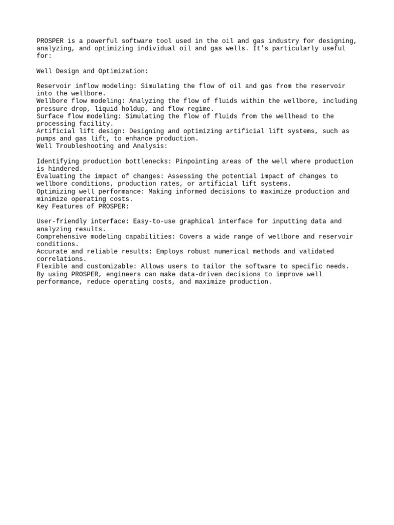 Oil & Gas Well Optimization Software | PDF