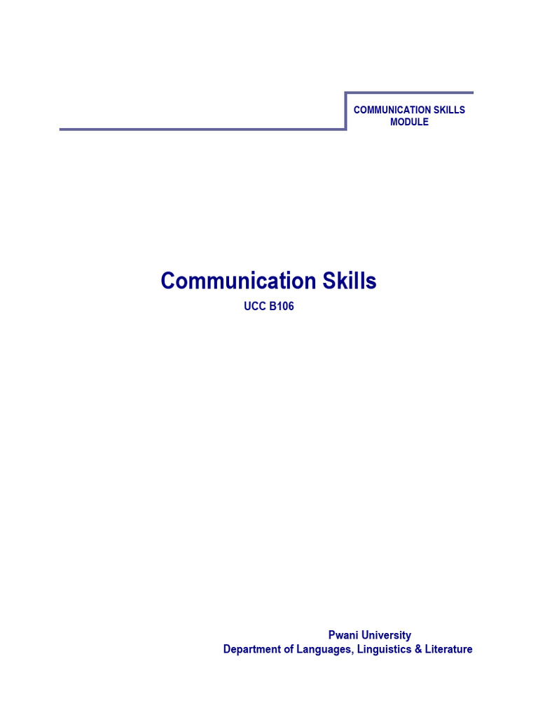 Ucc b106 Module-1 | PDF | Communication | Information
