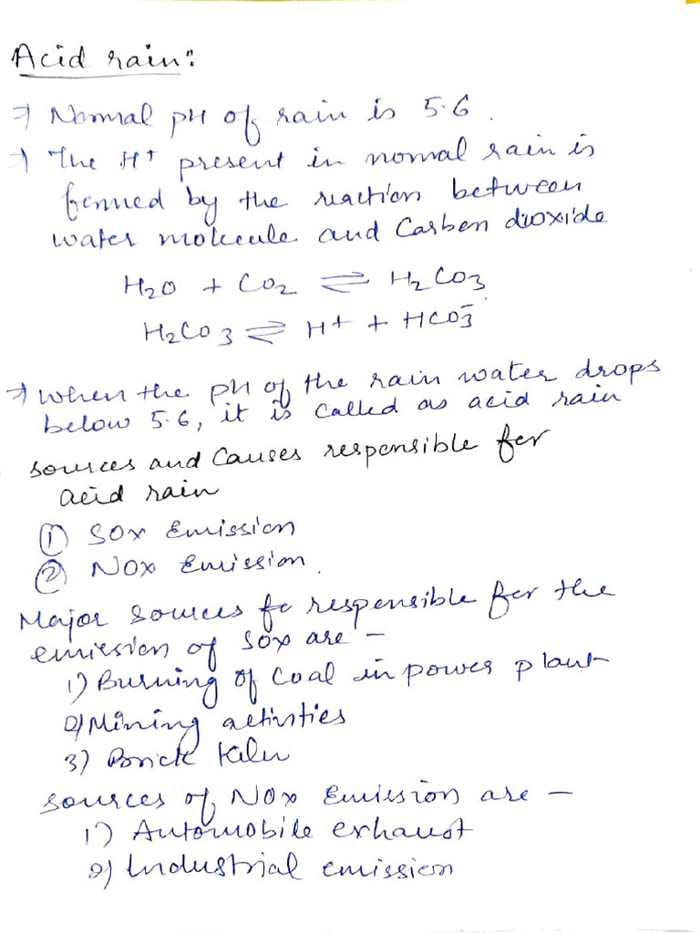 unit 3,4 notes | PDF | Air Pollution