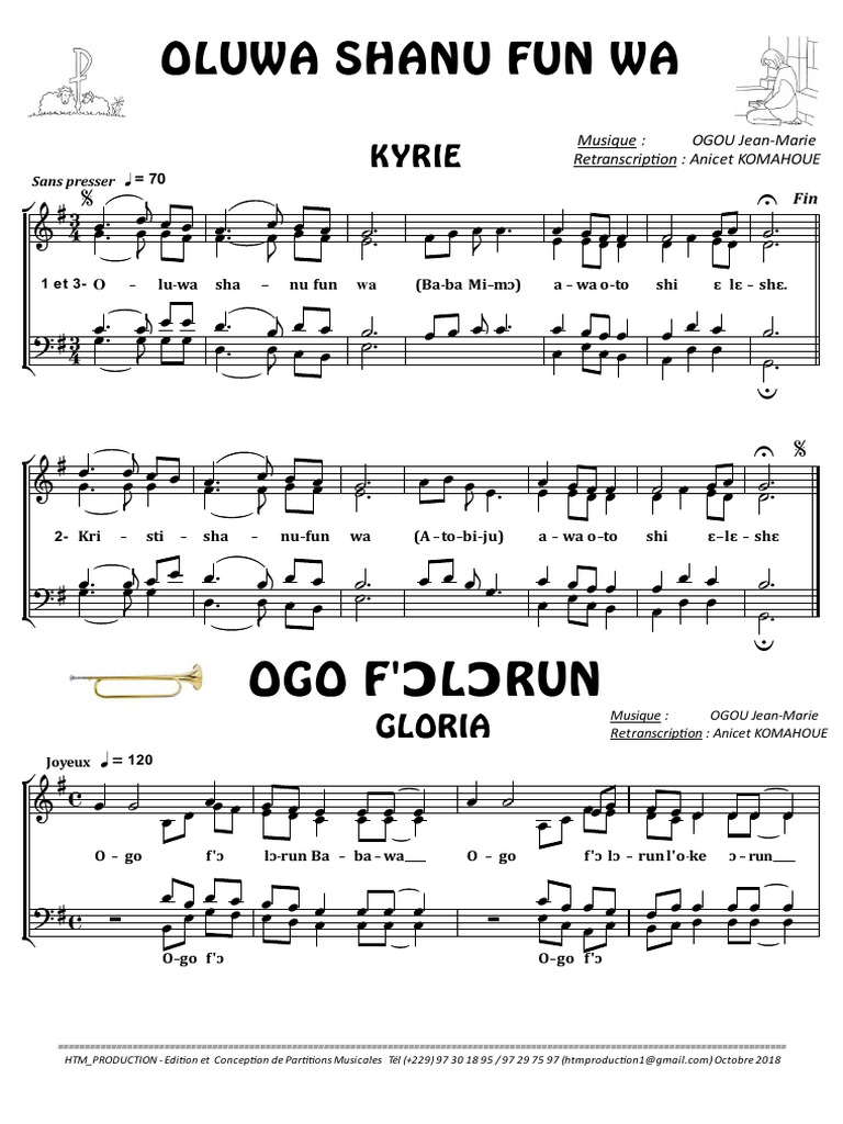 OLUWA SHANU FUN WA - Musique et Paroles | PDF