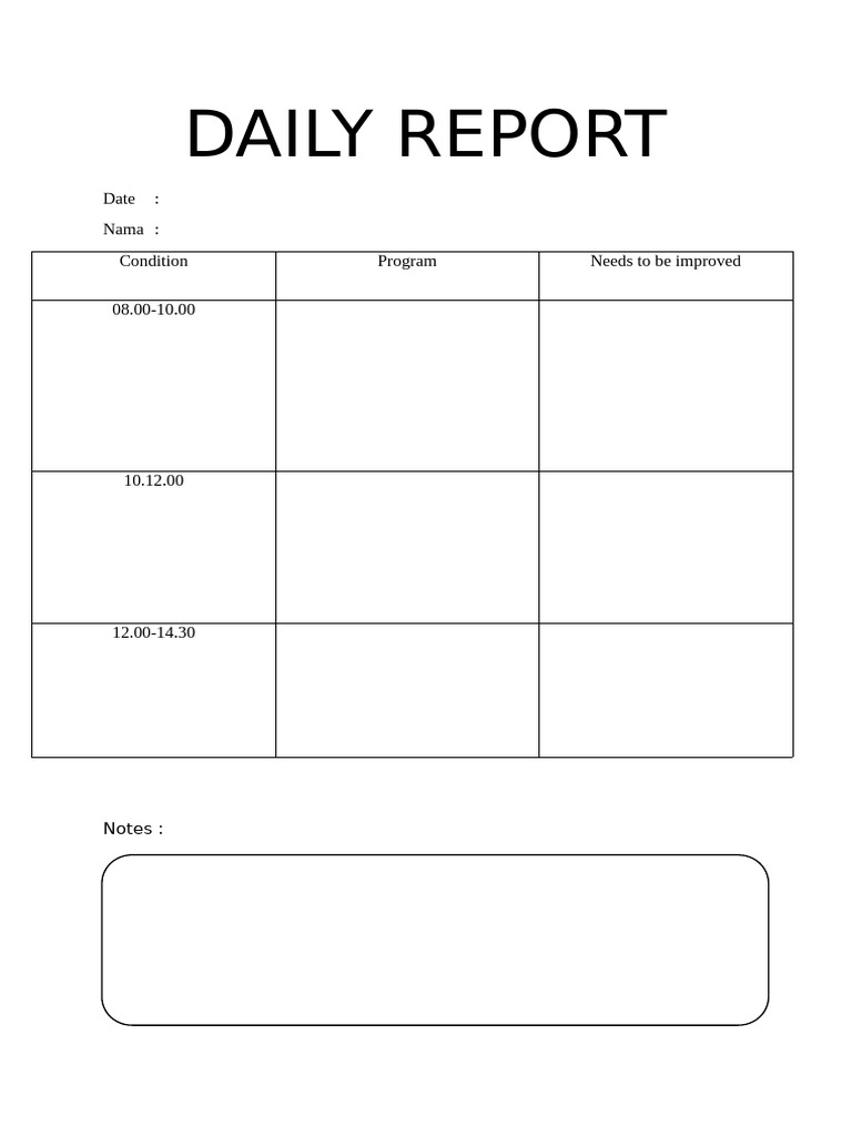 Daily Report | PDF