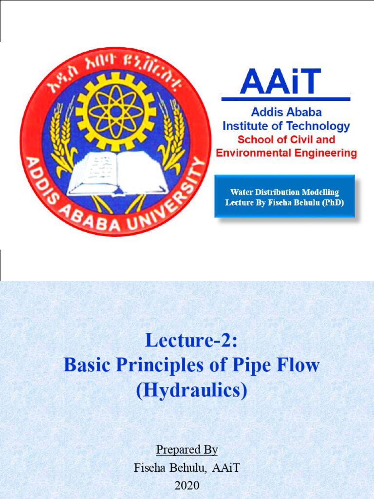 03 AAiT Water Distribution Modeling Chapter2 | PDF | Fluid Dynamics | Laminar Flow