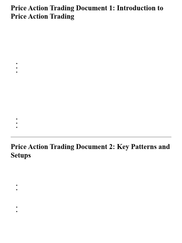 Price Action Trading Document 1 | PDF | Investing | Private Sector