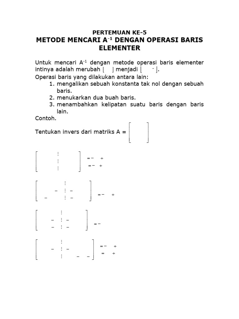 6._Invers_Matriks_dengan_OBE(4) | PDF