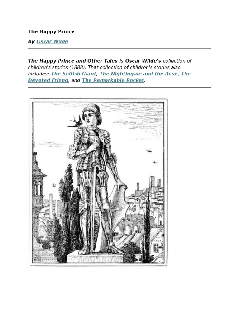 The Happy Prince | PDF | The Happy Prince And Other Tales