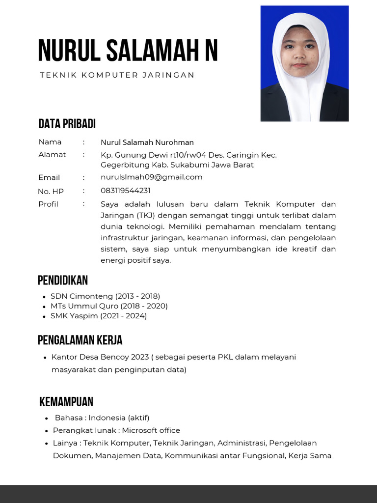 CV Nurul Salamah - 20240715 - 200216 - 0000 | PDF