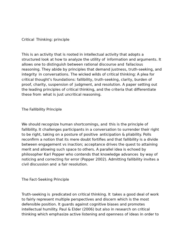 Final Draft of Logic Principles | PDF | Critical Thinking | Thought