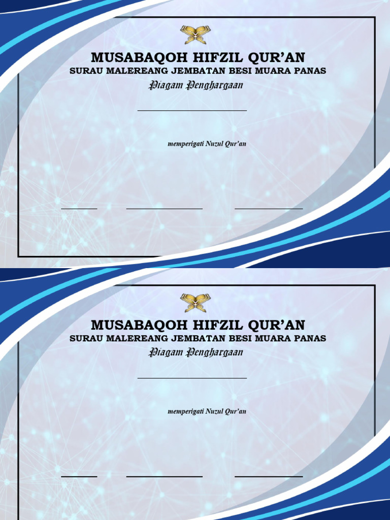 Piagam MTQ | PDF