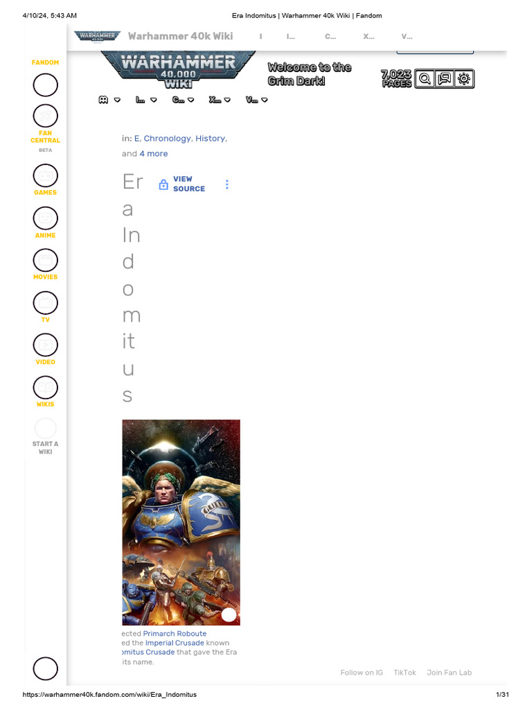 Era Indomitus - Warhammer 40k Wiki - Fandom | PDF