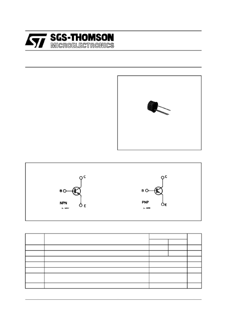 BCY59 STMicroelectronics | PDF | Bipolar Junction Transistor | Electrical Engineering