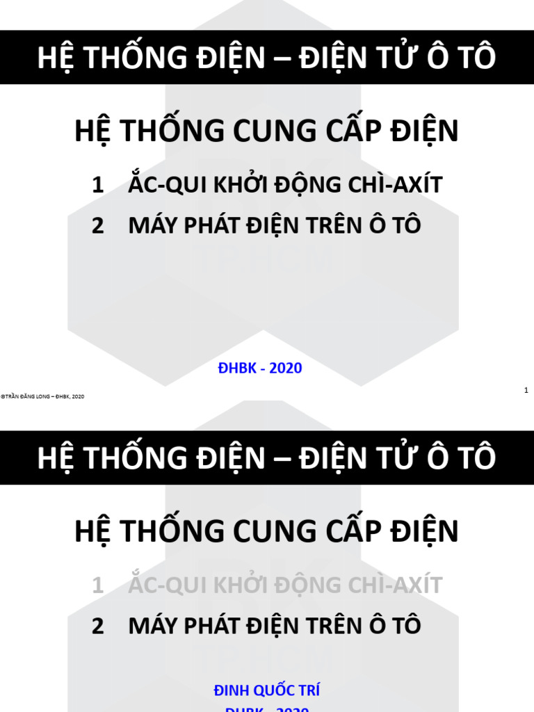 DDTOTO - 2020 - He Thong Cung Cap Dien - May Phat Dien | PDF